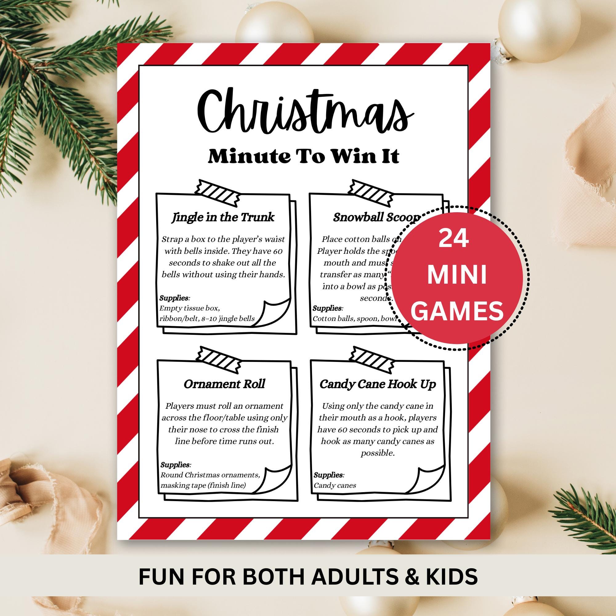 Christmas Minute to Win It Games, Quick One Minute Games, Holiday Party ...