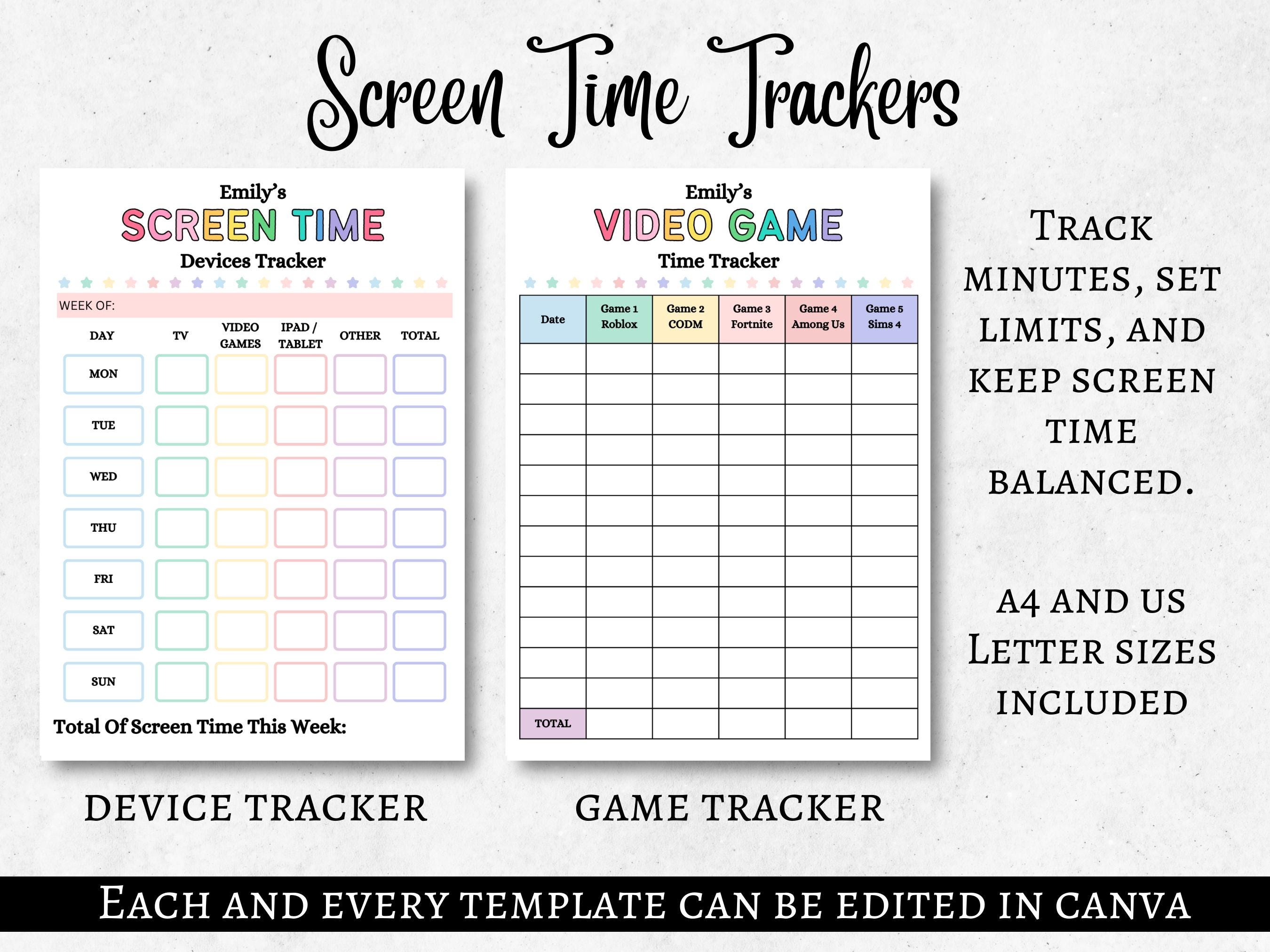 Editable Screen Time Checklist, Screen Time Rules,screen Time Chore ...