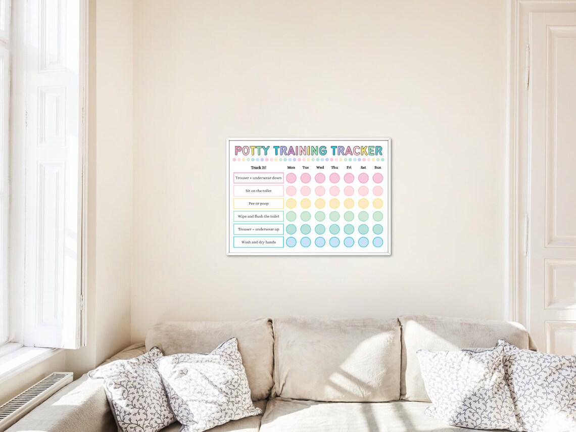 Potty Training Tracker Printable, Toilet Training Tracker, Potty ...