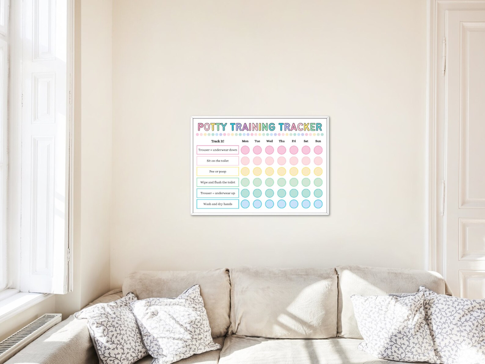 Potty Training Tracker Printable, Toilet Training Tracker, Potty ...