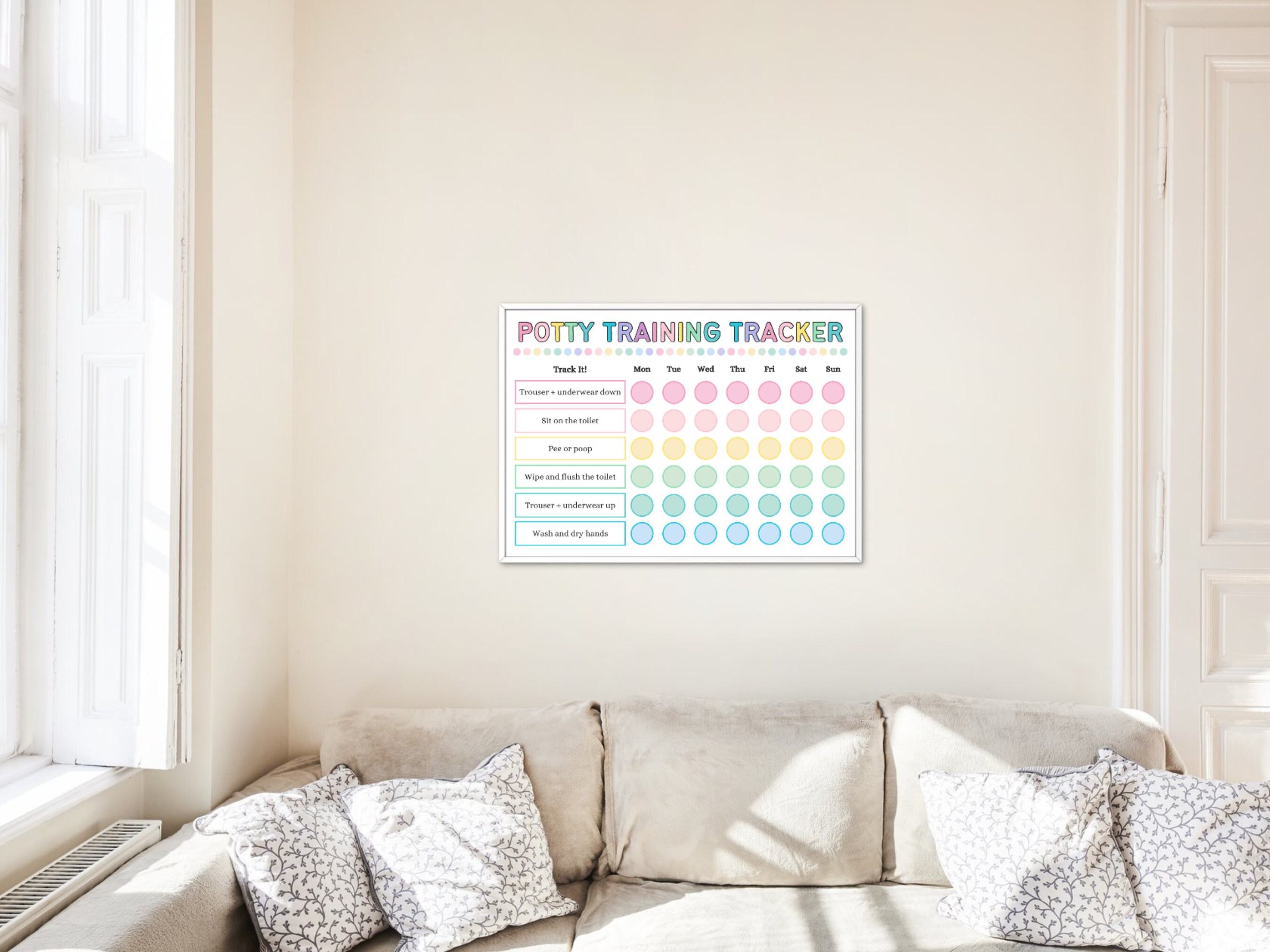 Potty Training Tracker Printable, Toilet Training Tracker, Potty ...