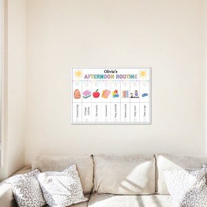 Kids Flip Routine Chart Editable Printable, Morning Evening Bedtime ...