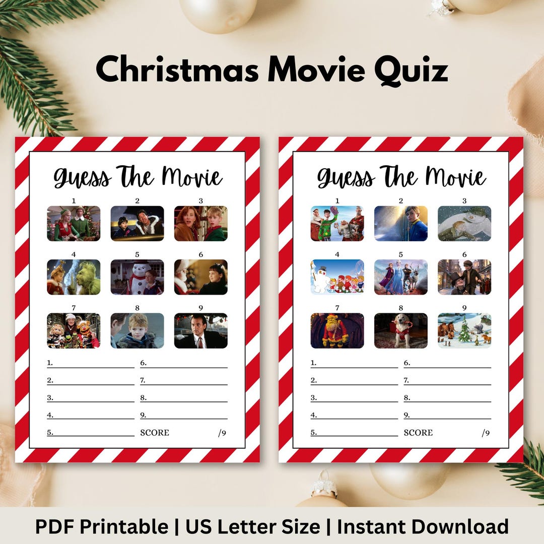 Printable Christmas Films Picture Quiz With Answers Picture Round Quiz ...