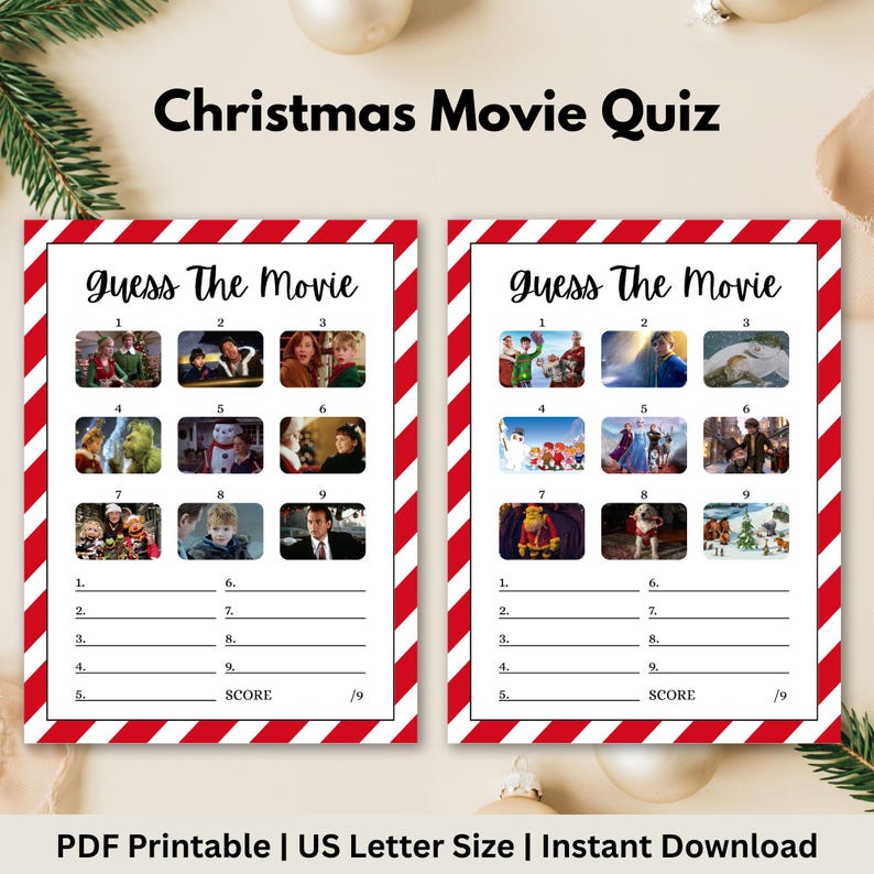 Printable Christmas Films Picture Quiz With Answers Picture Round Quiz ...