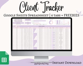 Client Tracker Google Sheets Template | Client Management Spreadsheet ...