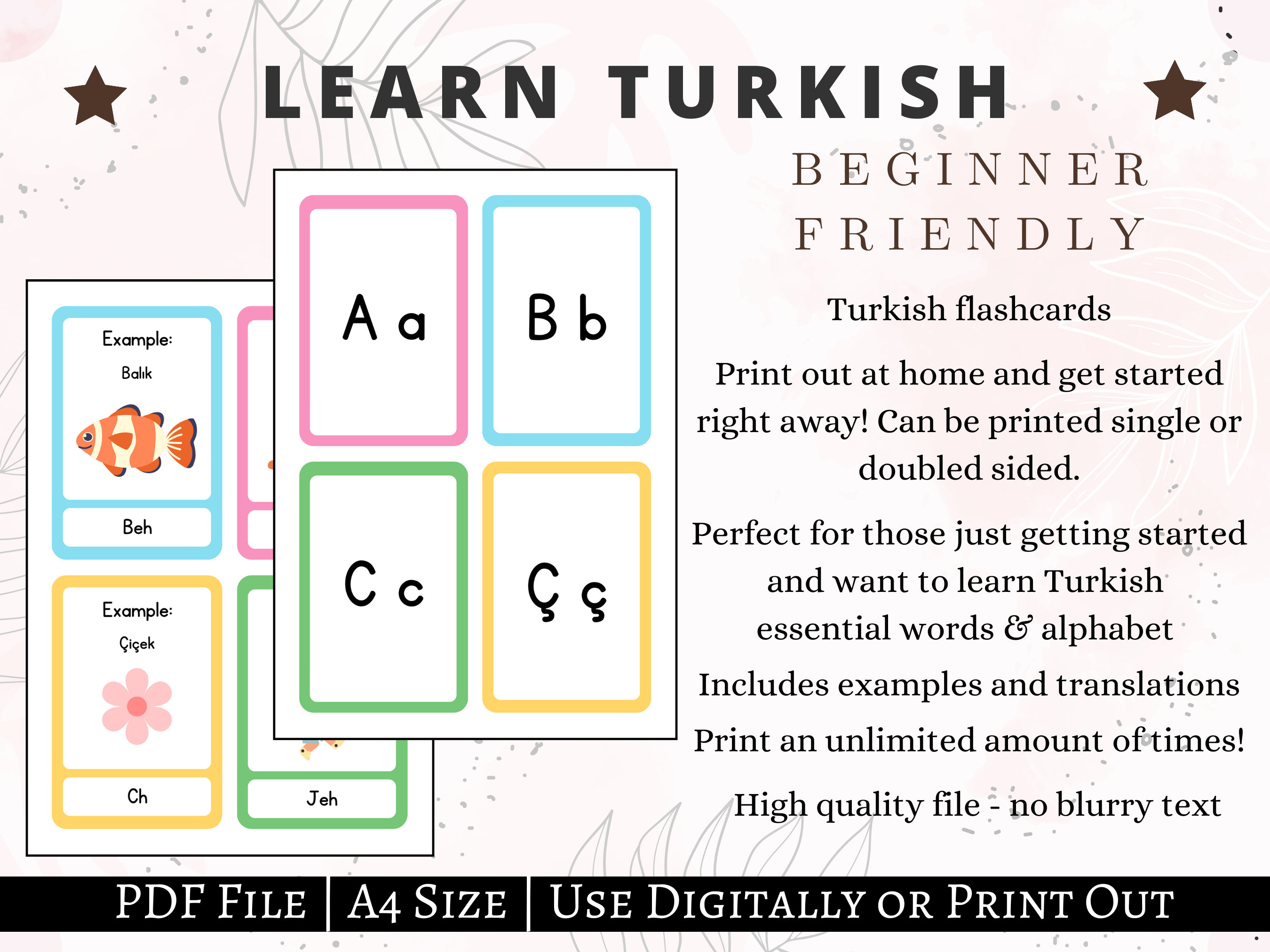 Turkish Flashcards | Turkish Alphabet | Turkish Practice | Turkish ...