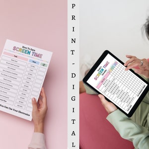 Editable Screen Time Checklist, Screen Time Rules,screen Time Chore ...