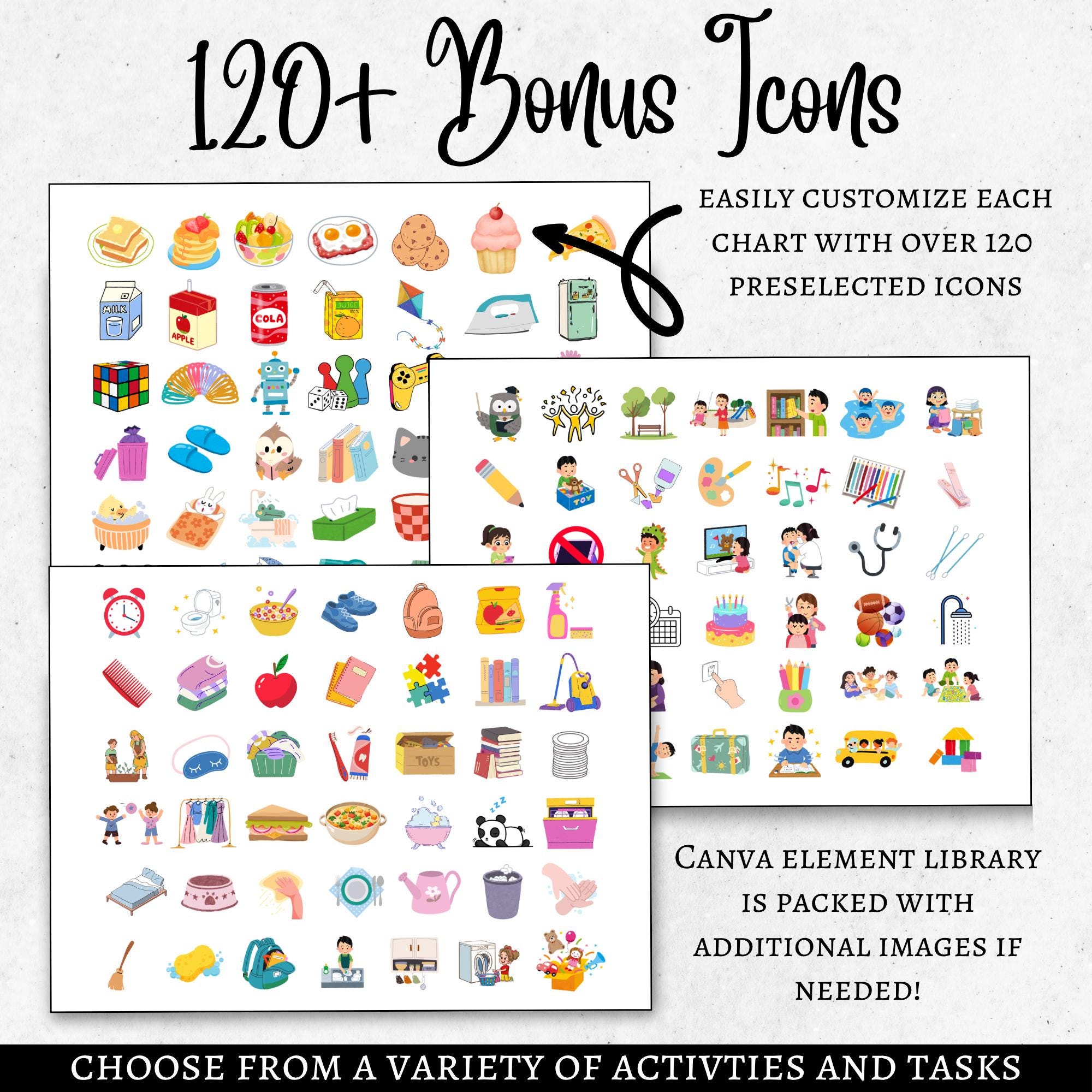 Kids Boho Flip Routine Chart Editable Printable, Morning Evening ...