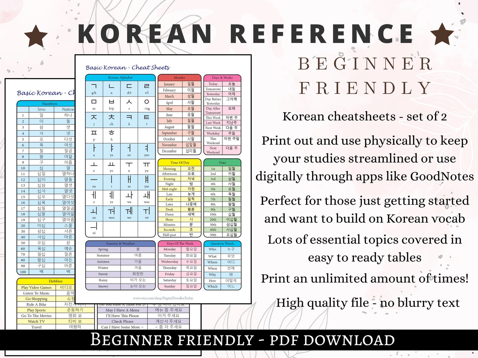 Korean Practice | Korean Alphabet | Korean Worksheets | Korean Language ...