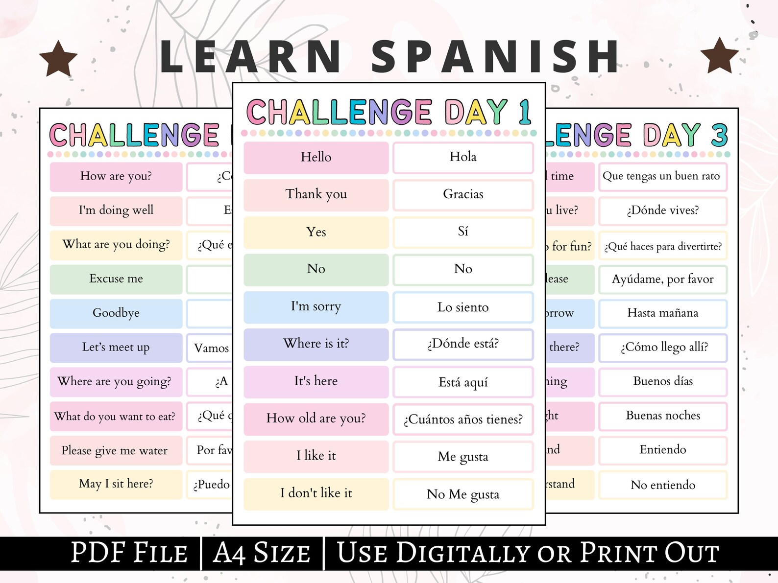 Spanish Language | Spanish Practice Phrases & Expressions, Spanish ...