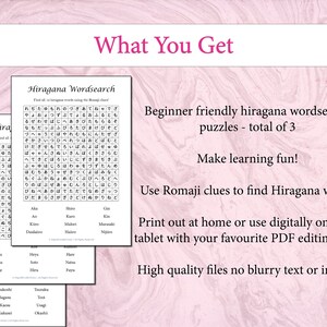 Learn Japanese Hiragana Printable Worksheets, Japanese Hiragana Puzzles ...