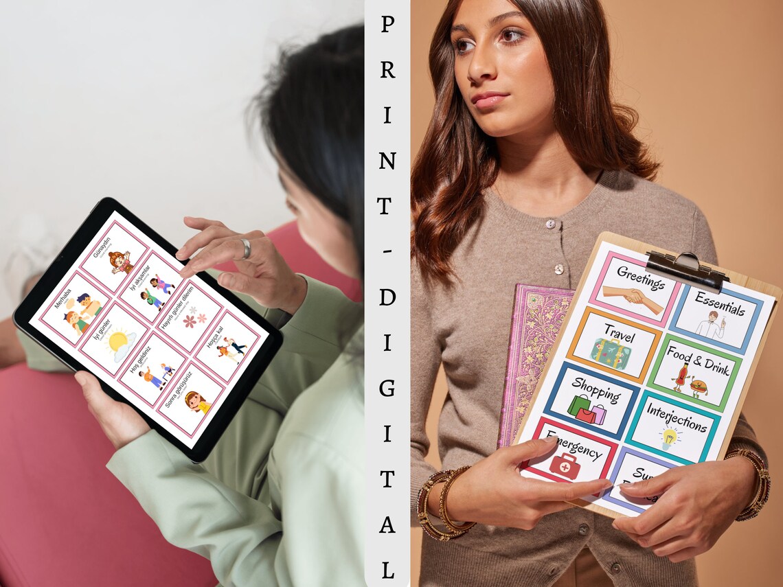 Turkish Flashcards for Beginners, Turkish Printable Flashcards, Turkish ...