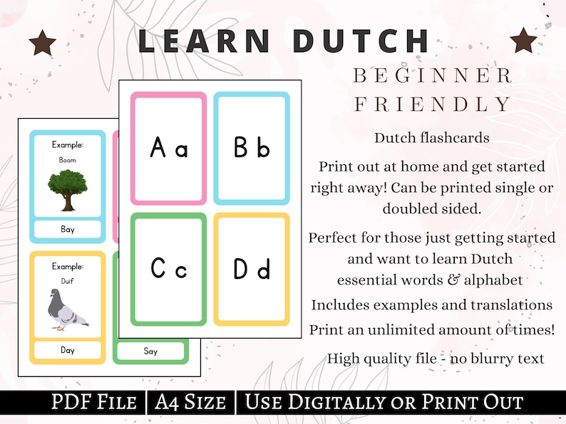 Dutch Flashcards | Dutch Alphabet | Dutch Practice | Dutch Cards ...