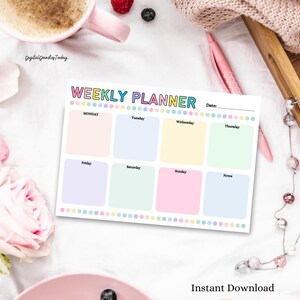 Editable Weekly Planner | Printable, Digital | Weekly Planner PDF ...