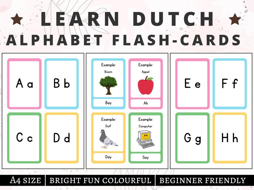 Dutch Flashcards Dutch Alphabet Dutch Practice Dutch Cards Dutch ...