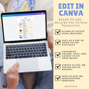 Editable Daily Checklist for Kids, Responsibility Chart, Kids Editable ...