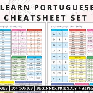 Portuguese Cheat Sheets, Portuguese Language Learning, Portuguese ...