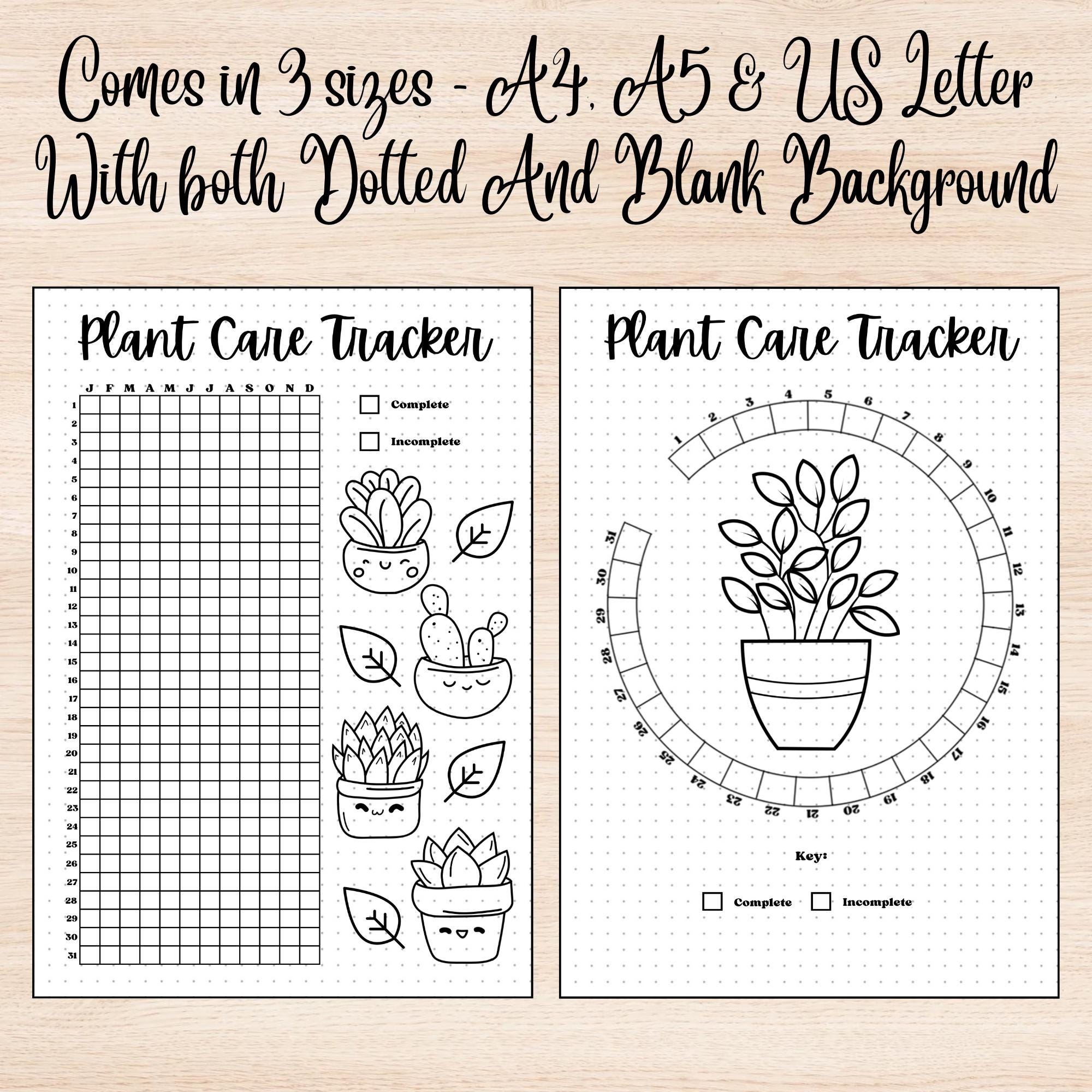 Plant Care Tracker, Plant Care Journal, Indoor Plant Planner ...