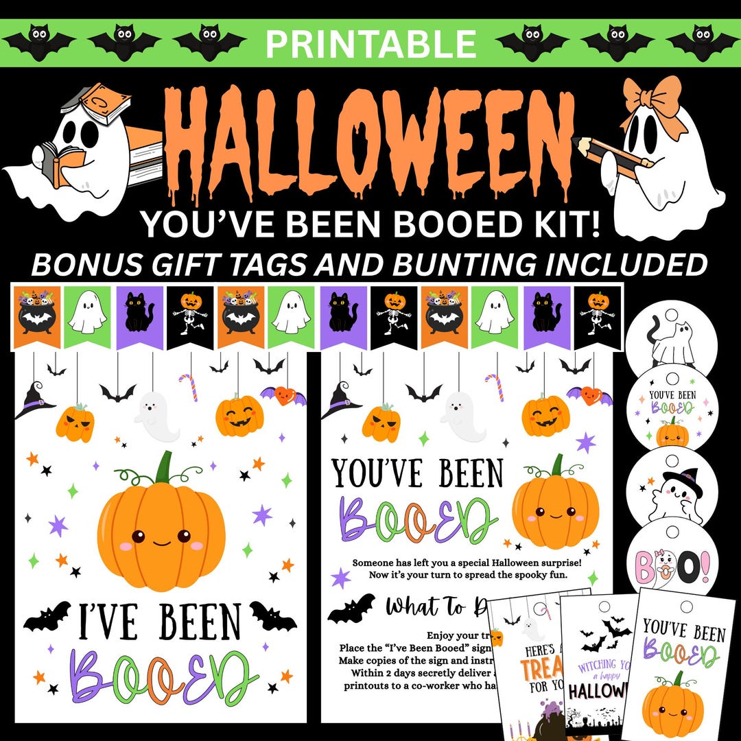 You've Been BOOED Co Worker Printable, Halloween Booed Game Work ...