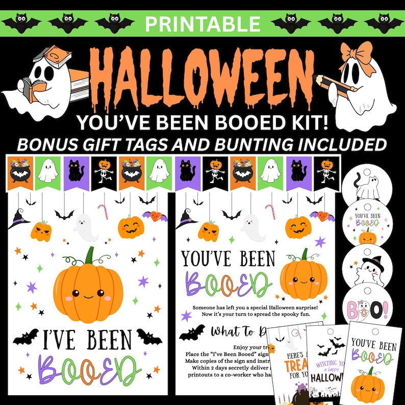 You've Been BOOED Co Worker Printable, Halloween Booed Game Work ...