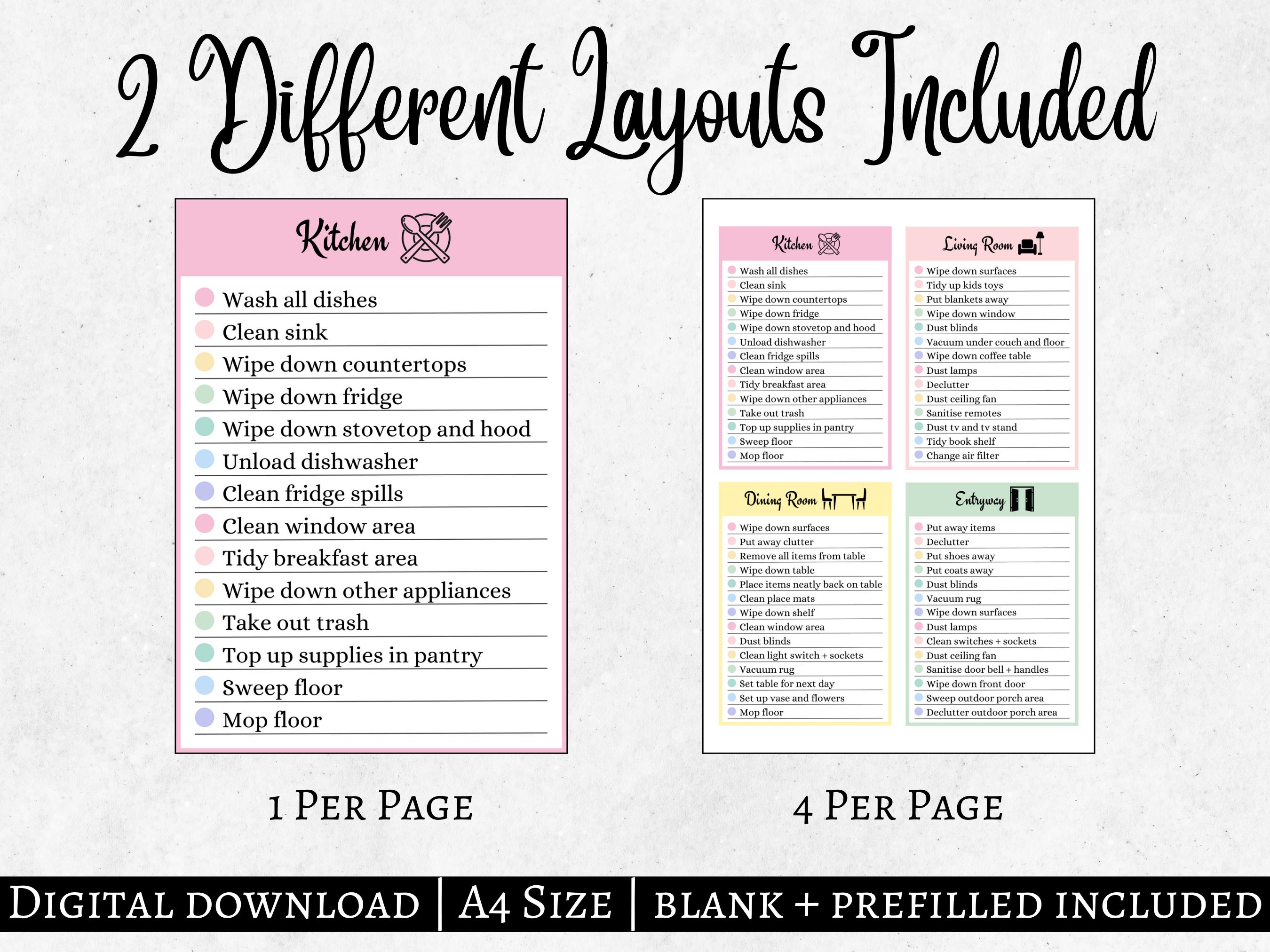 Ultimate Cleaning Schedule Bundle Editable, Cleaning Planner Bundle ...