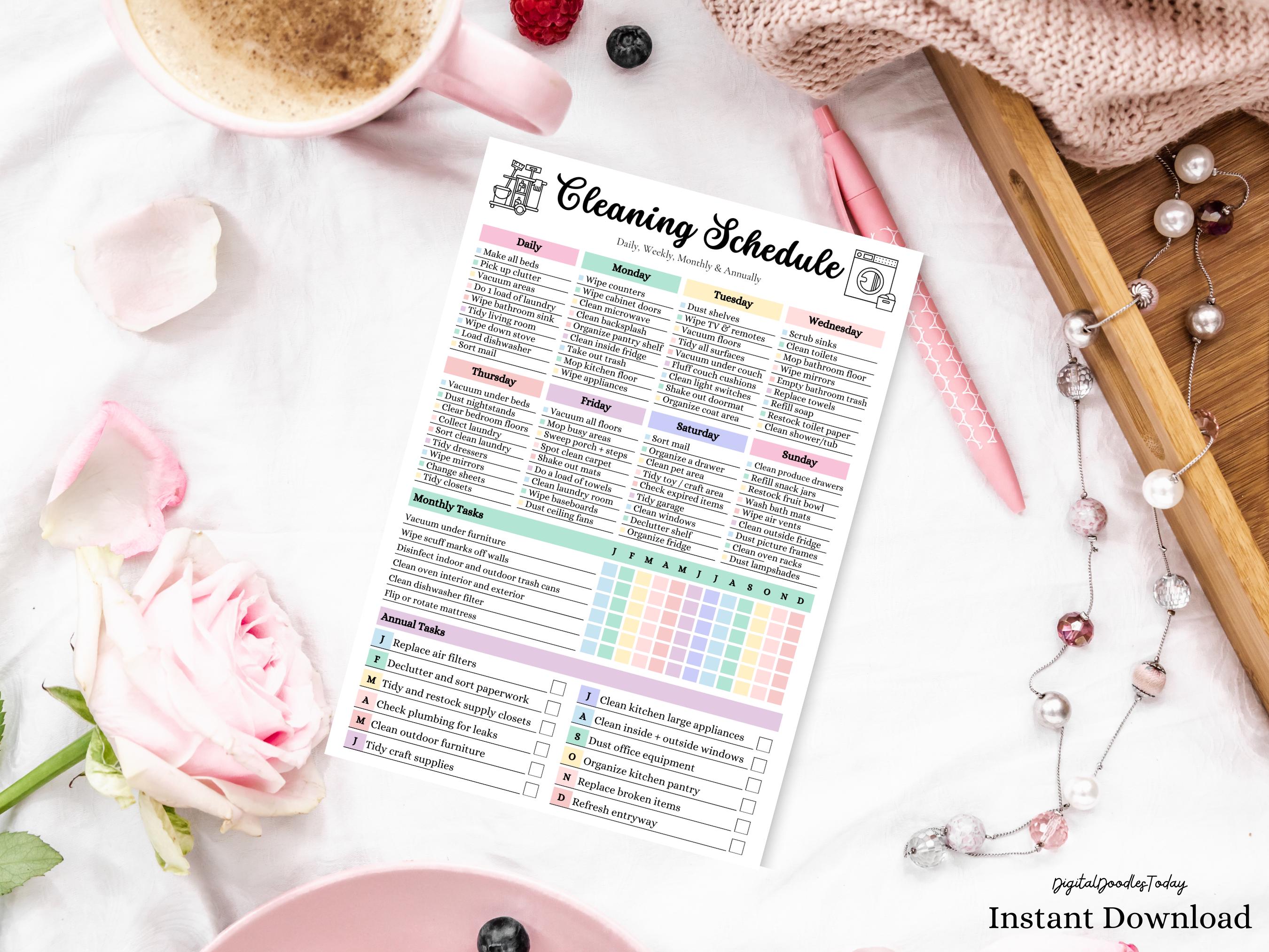 Ultimate Cleaning Schedule Bundle Editable, Cleaning Planner Bundle ...