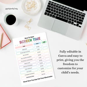 Printable Editable Screen Time Rules for Kids | Screentime Rules ...