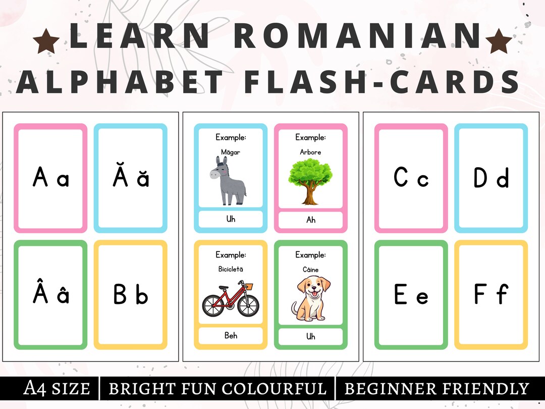 Romanian Flashcards | Romanian Alphabet | Romanian Practice | Romanian ...