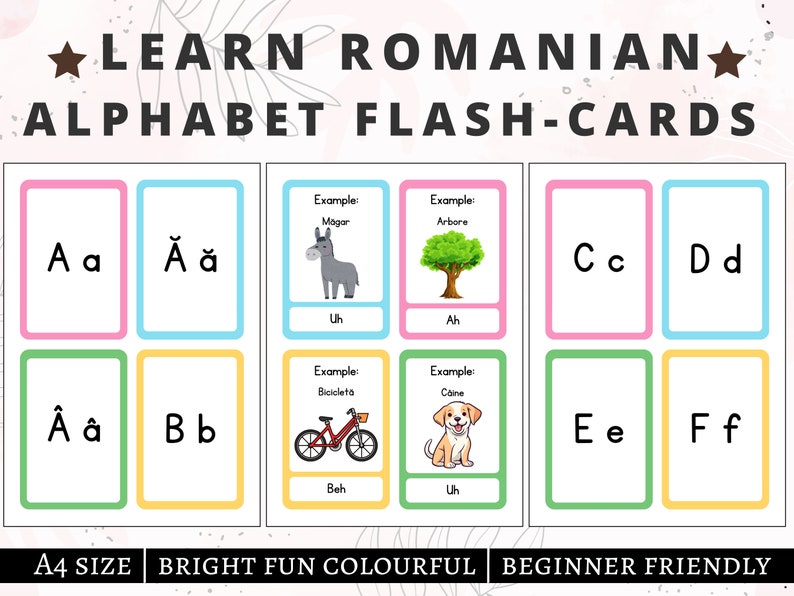 Romanian Flashcards | Romanian Alphabet | Romanian Practice | Romanian ...