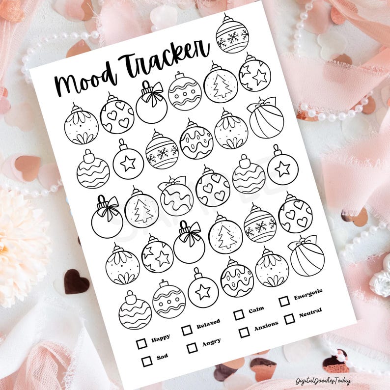 Mood Tracker Bundle, Monthly Mood Trackers, Printable Bullet Journal ...