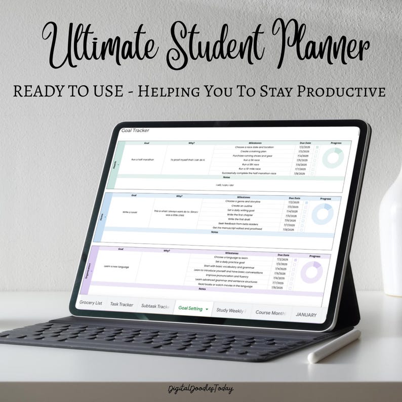 Ultimate Student Productivity Spreadsheets BUNDLE, Academic School ...