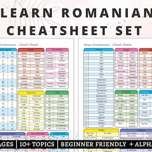 Romanian Cheat Sheets, Learn Romanian, Romanian Alphabet, Romanian ...