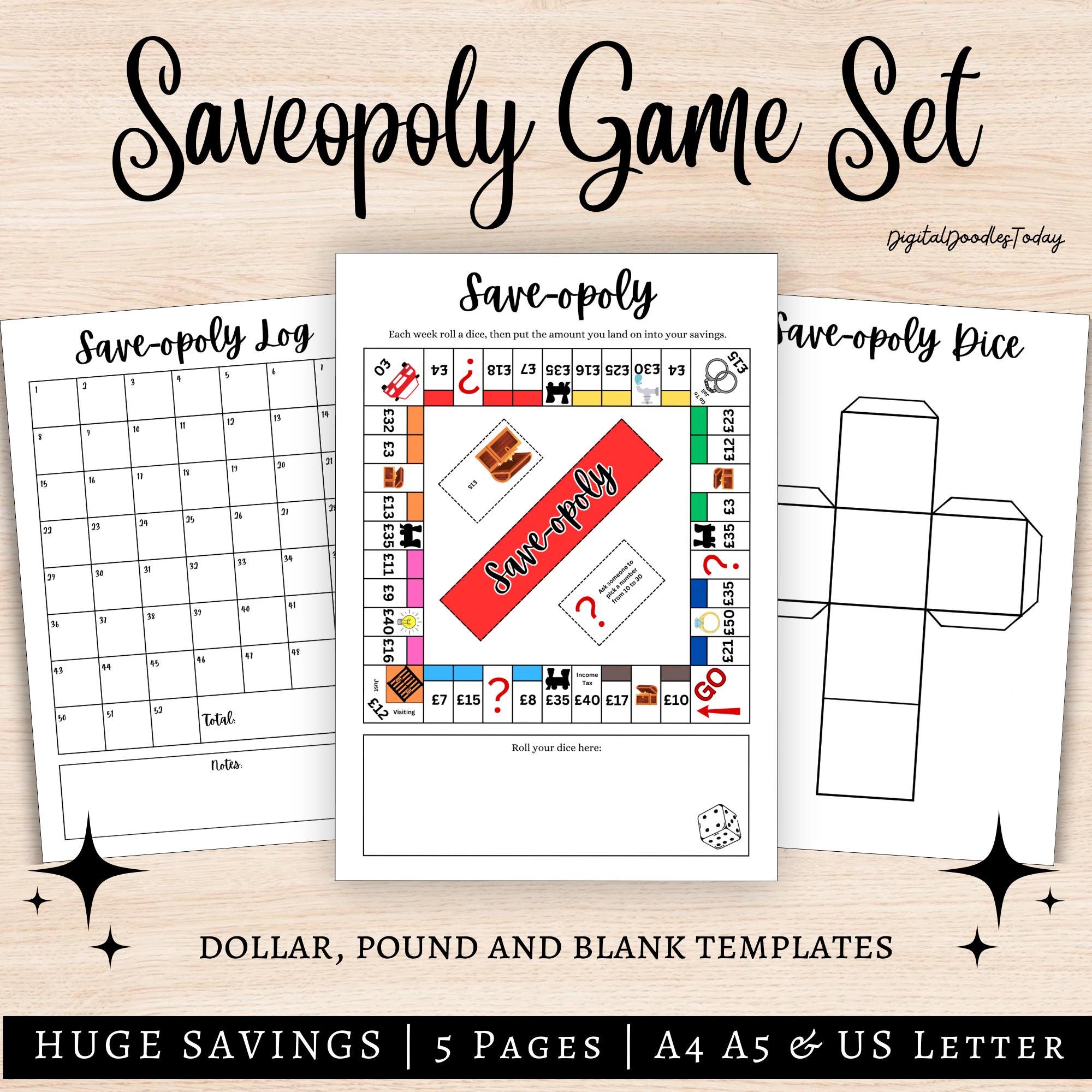 Saveopoly Savings Challenge, Saveopoly Printable Journal Page ...