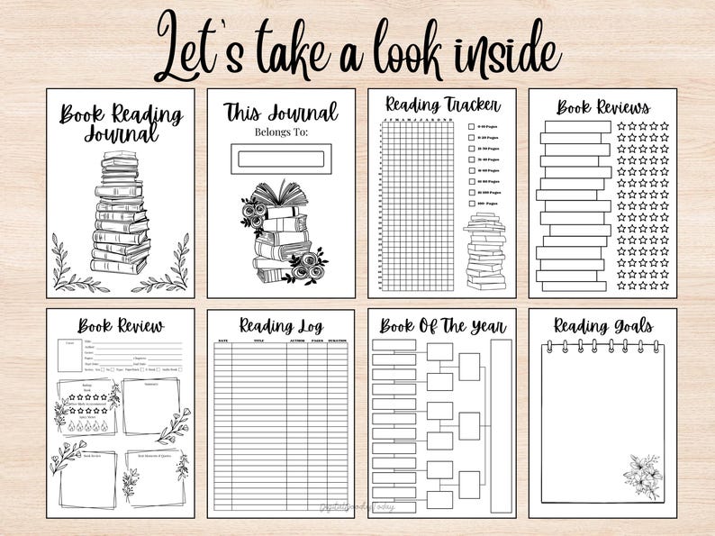 Book Reading Journal Reading Planner Bundle Book Tracker Reading ...