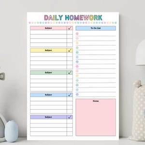 Editable Homework Planner | Printable Digital | Student Planner ...