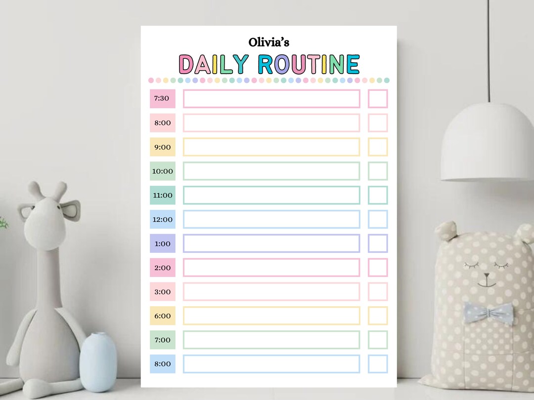 Editable Daily Routine Checklist Kids FREE Sticker Chart | Printable ...