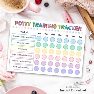 Potty Training Tracker Printable, Toilet Training Tracker, Potty ...