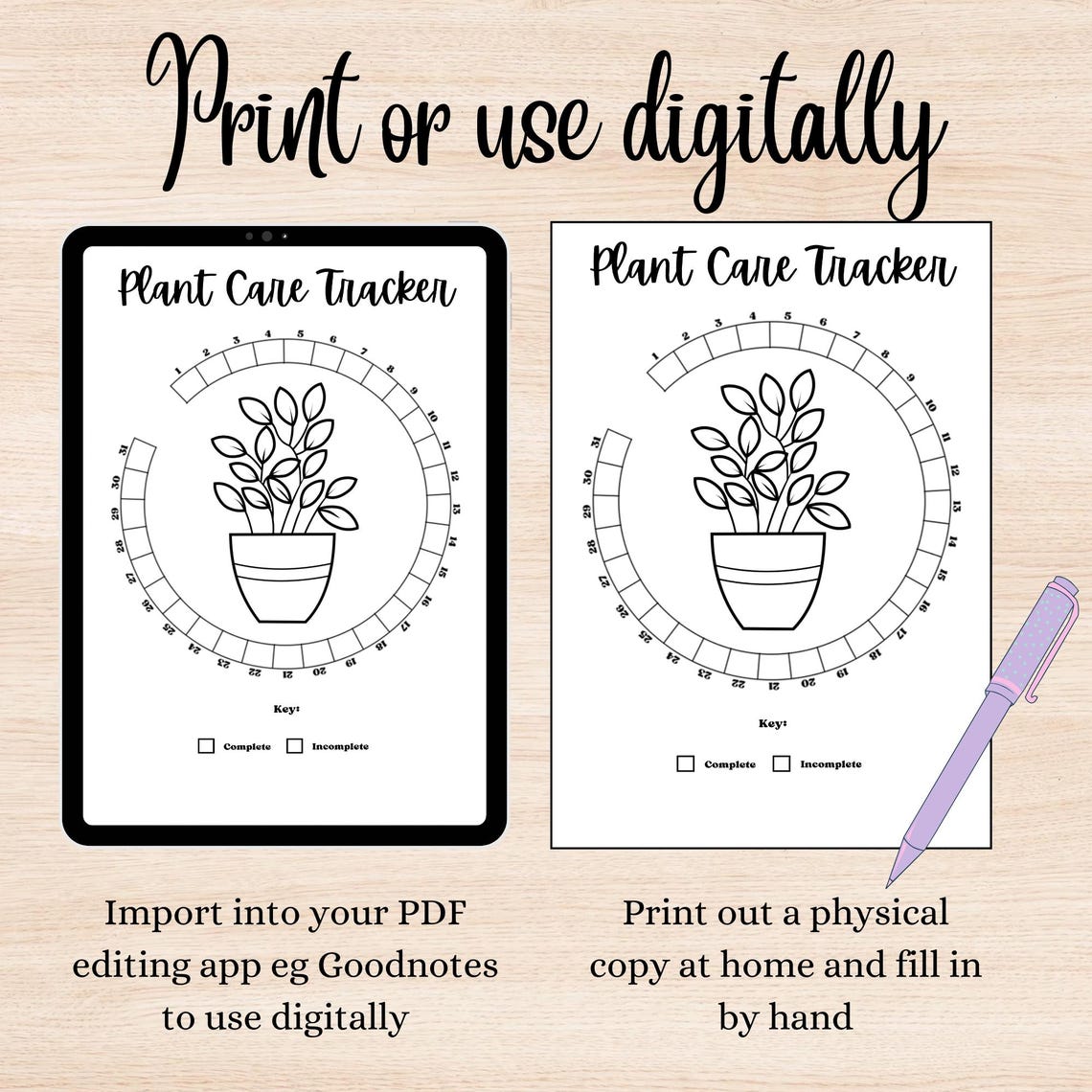 Plant Care Tracker, Plant Care Journal, Indoor Plant Planner ...