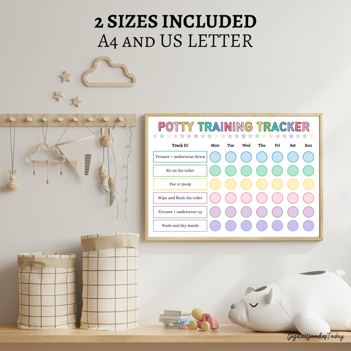 Potty Training Tracker Printable, Toilet Training Tracker, Potty ...