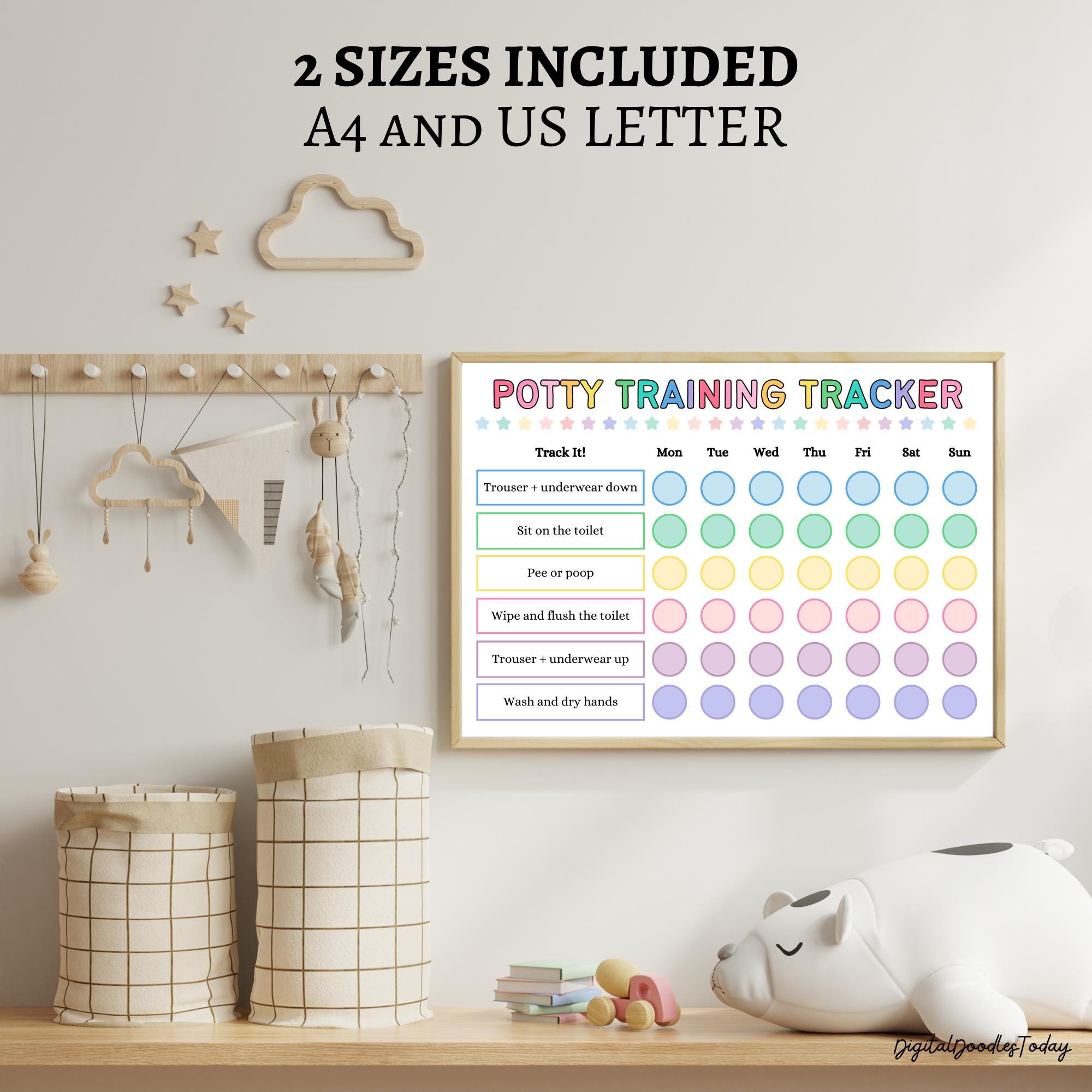 Potty Training Tracker Printable, Toilet Training Tracker, Potty ...