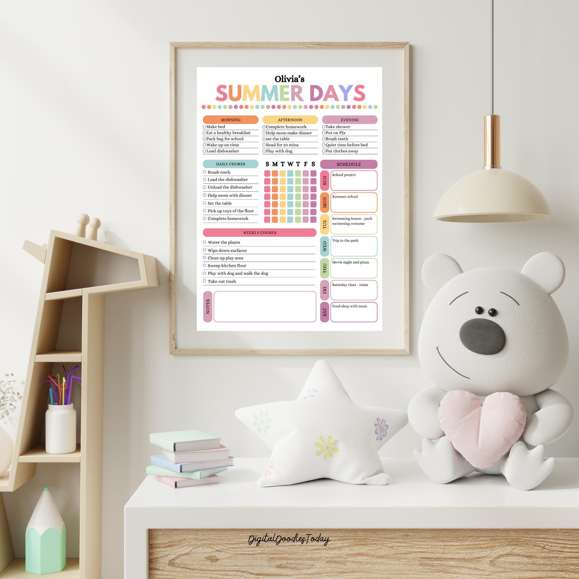 Summer Planner Kids Summer Printable Summer School Planner Summer Kids ...