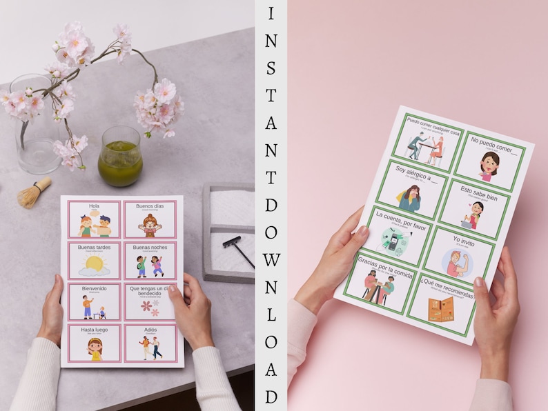 Spanish Flashcards for Beginners, Spanish Printable Flashcards, Spanish ...