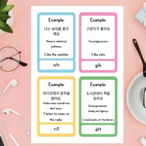 Korean Flashcards Digital Download PDF Korean Alphabet Korean Practice ...