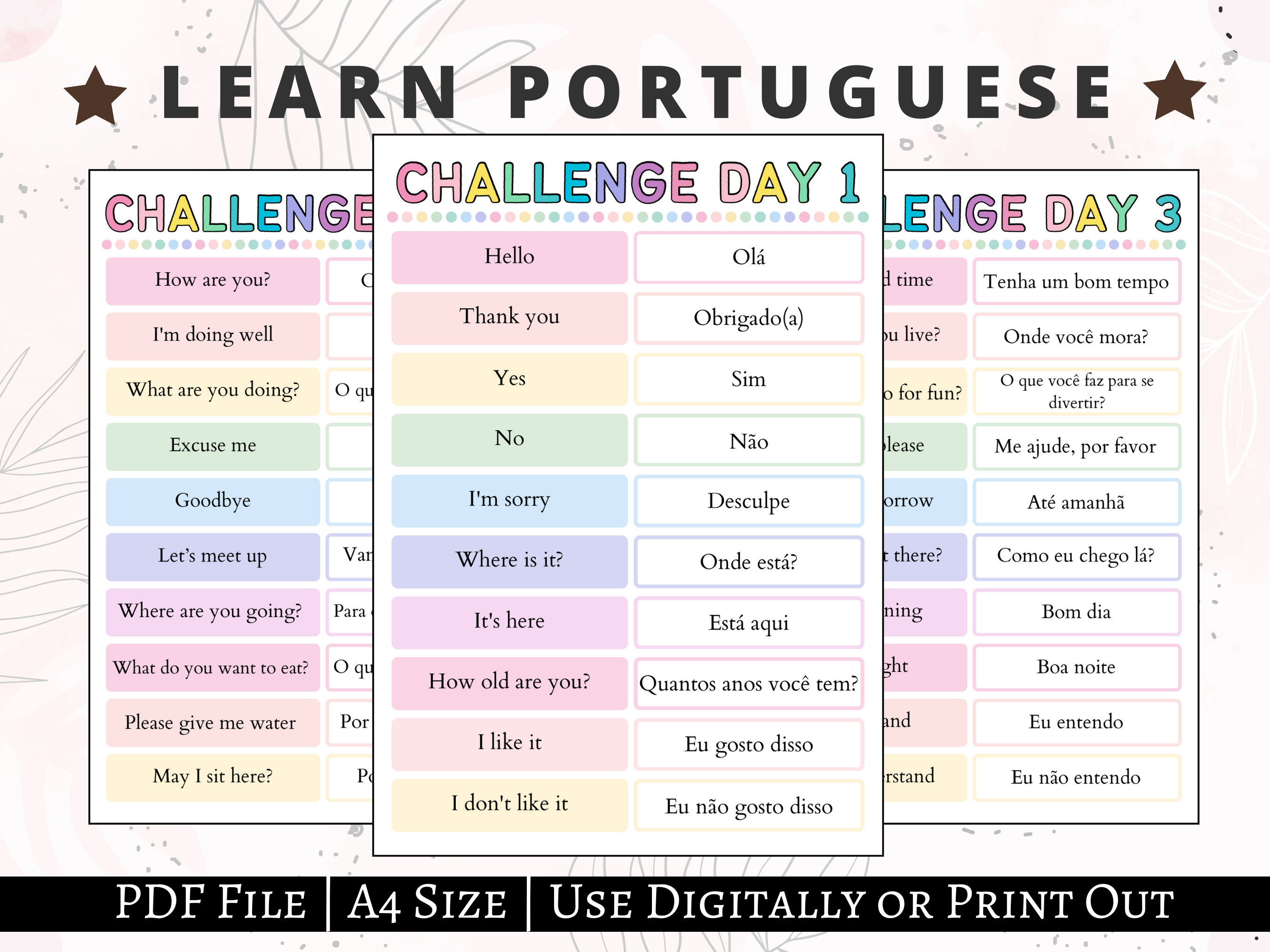 Portuguese Big Bundle Learn Portuguese Portuguese Workbook Portuguese ...