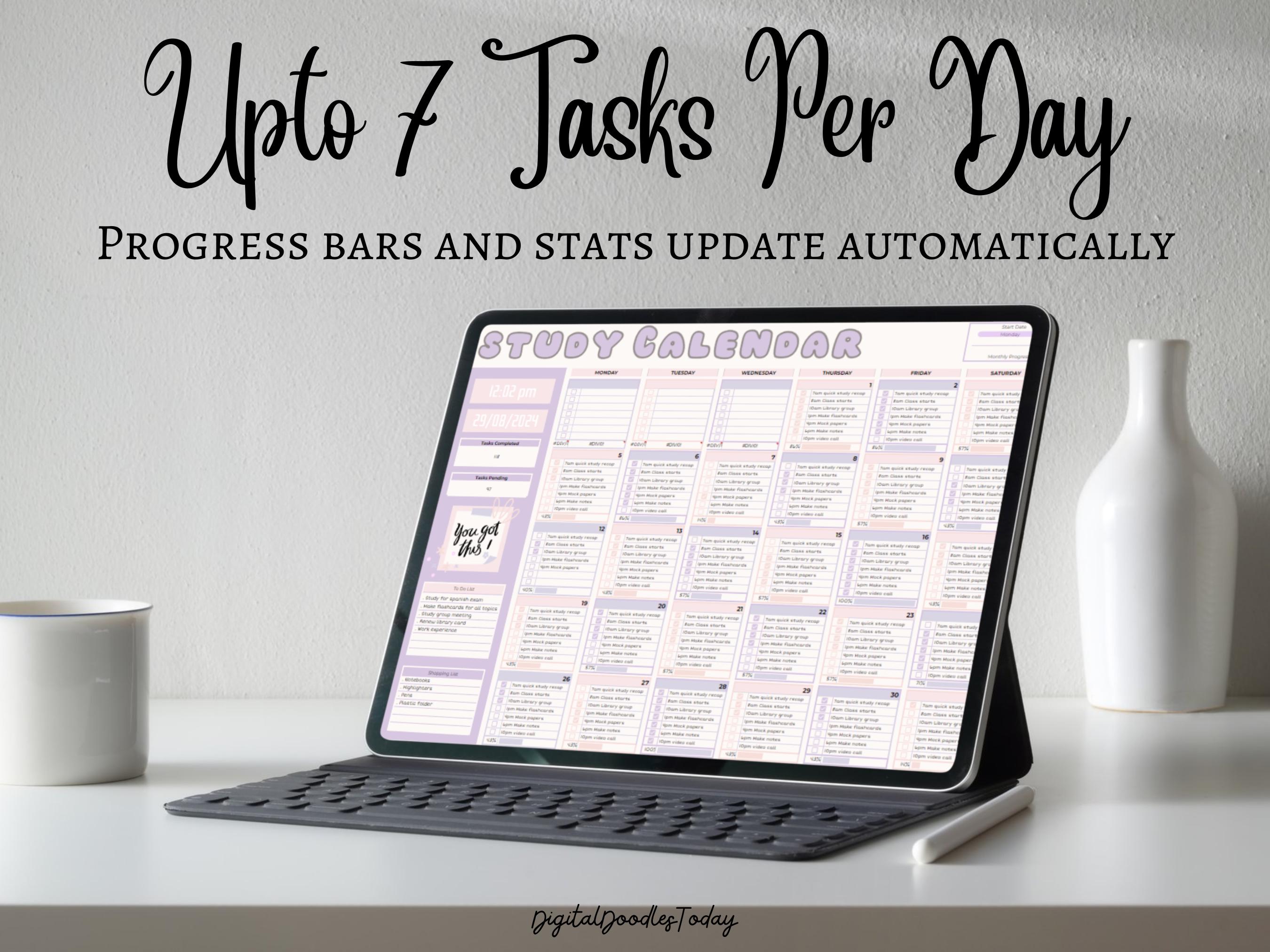 Student Planner W/ Assignment Tracker Academic Planner Google Sheets ...