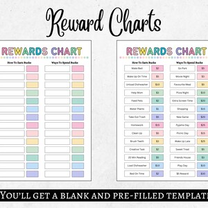 Editable Kids Reward Bucks | Printable | Mom Bucks, PDF Reward System ...