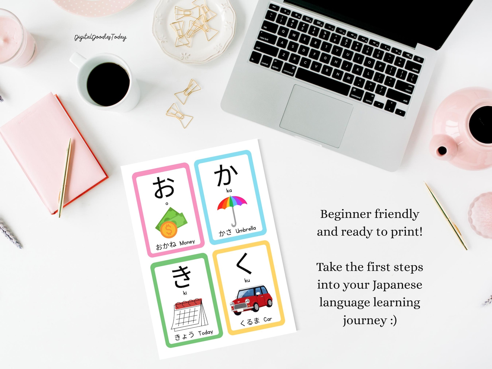 Japanese Hiragana Flashcards, Hiragana Printable Flashcards, Japanese ...