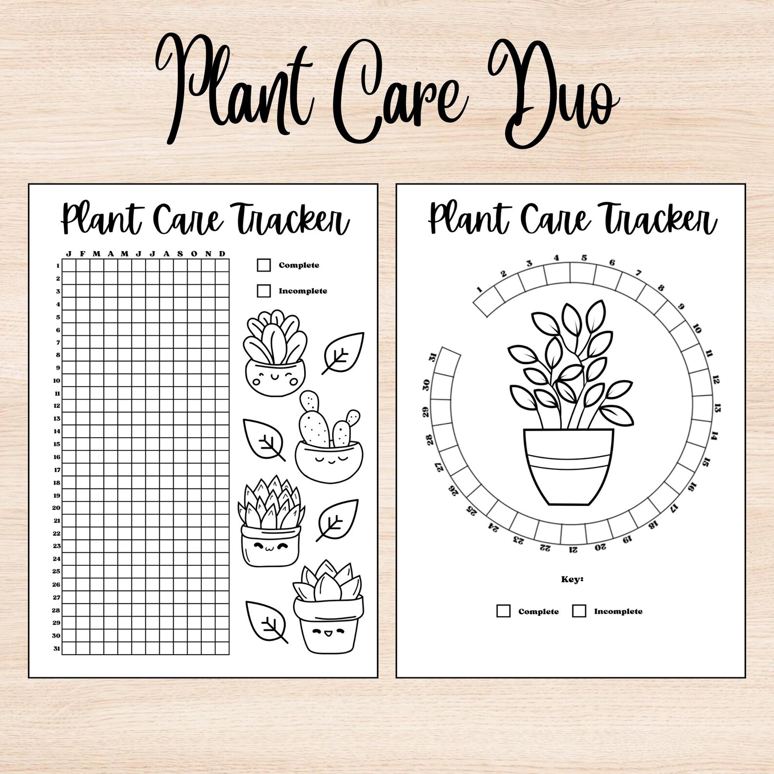 Plant Care Tracker, Plant Care Journal, Indoor Plant Planner ...