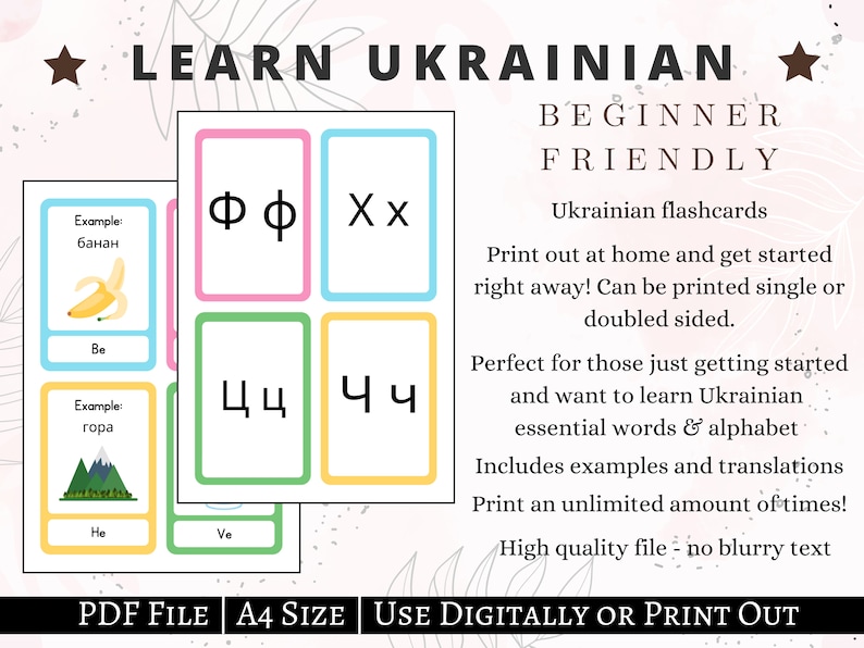 Ukrainian Flashcards | Ukrainian Alphabet | Ukrainian Practice ...