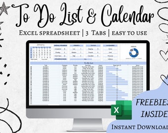 To Do List Template Excel Spreadsheet Ultimate Task Planner Excel Daily ...